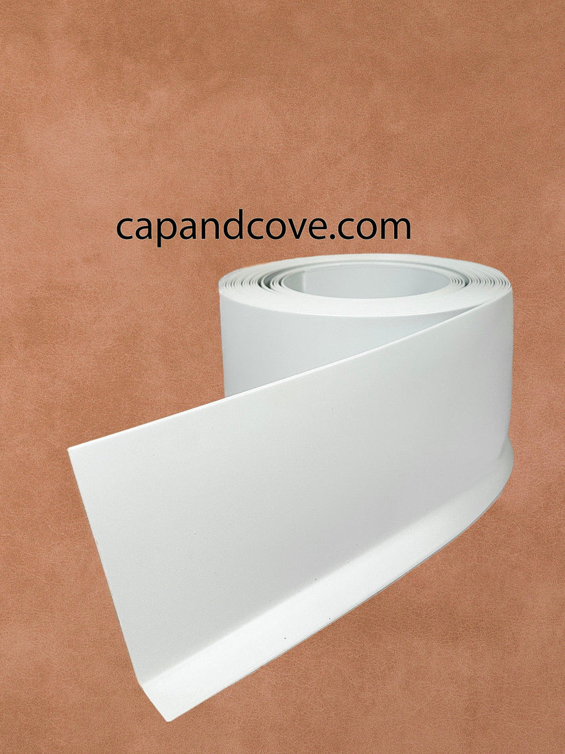 100mm Sit On Skirting Board - Flexible PVC Coil – Cap & Cove Extrusion